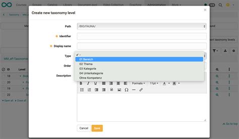 Module Taxonomy Openolat Documentation