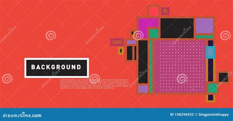 Vector Abstract Colorful Rectangle Background For Banner Stock Vector Illustration Of Style