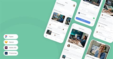 E Learning Mobile App Ui Kit By Betush On Envato Elements