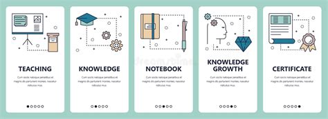 Vector Line Art Web And Mobile App Template Set Stock Vector