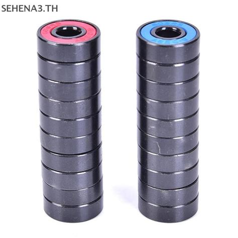 Sehth 10pcs Set 608 2rs Bearing Deep Groove Steel Sealed Ball Bearings