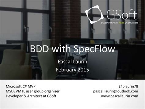 behaviour driven development with specflow ppt