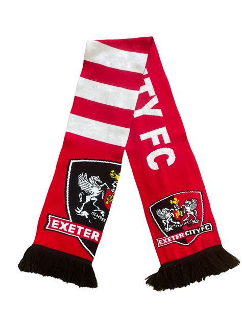 Ecfc Split Logo Scarf Exeter City Club Shop