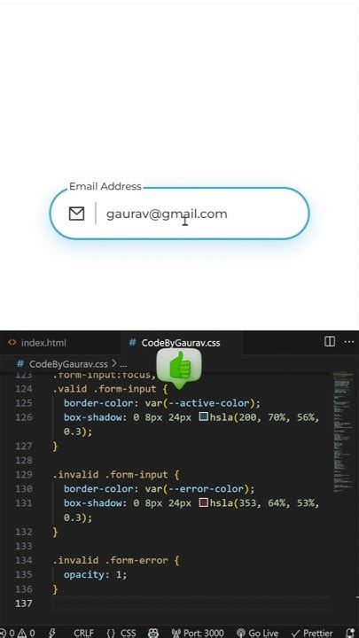 Validate Email Input With Html Css And Javascript Webdevelopment