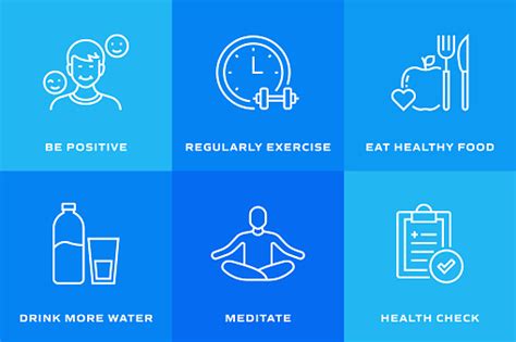 건강한 라이프 스타일 관련 벡터 라인 아이콘 윤곽선 기호 모음 아이콘에 대한 스톡 벡터 아트 및 기타 이미지 아이콘 운동 건강한 생활방식 Istock