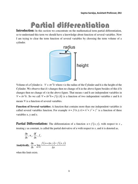 Partial Differentiation Nfe Download Free Pdf Derivative