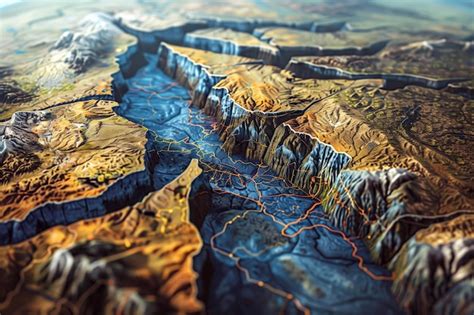 Premium Photo Illustration Of Tectonic Plates Shifting With A Visible