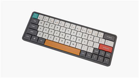 60 Percent Layout Keyboard Grey 3d Model Turbosquid 2074401