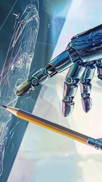 Free Robot Drawing Blueprint Photo Robot Technology Blueprint