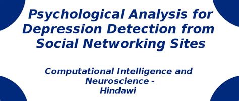 Latest Research Topic In Psychological Analysis For Depression