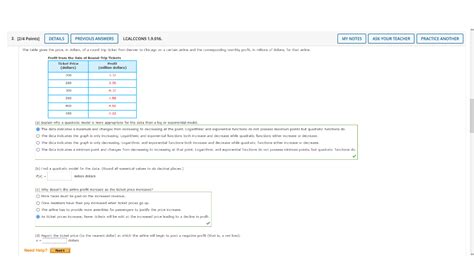 Solved Profit From The Sale Of Round Trip Tickets B Find A