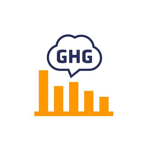 Premium Vector Ghg Greenhouse Gas Emissions Levels Chart Icon