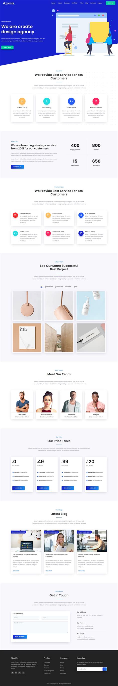 Azomia Responsive Bootstrap SaaS Startup WebApp Multi Purpose Template In Web App