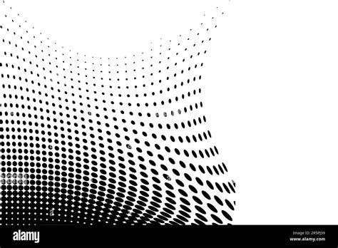 Black And White Abstract Background With Wavy Dotted Pattern Halftone Effect Vector
