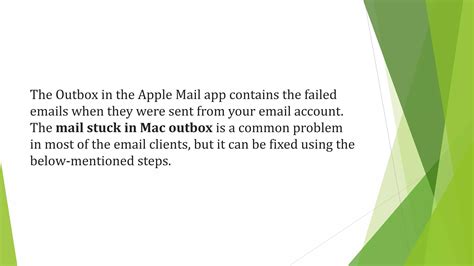 Mail Stuck In Mac Outbox Guidelines PPTX