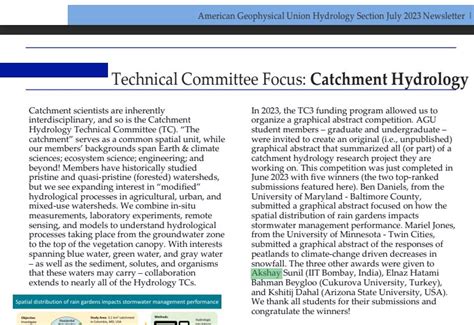 Akshay Sunil On Linkedin Happy To See My Name In The Agu Catchment