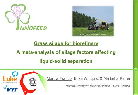 Grass Silage For Biorefinery A Meta Analysis Of Silage Factors Affecting Liquid Solid