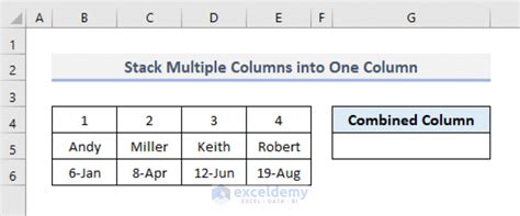 Combine Multiple Columns Into One Column In Excel ExcelDemy