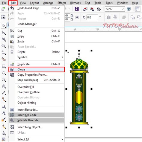 Cara Desain CEPAT Dengan Clone Tool CorelDraw TUTORiduan