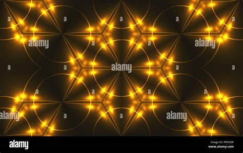 beautiful abstract kaleidoscope fractal golden light 3d render