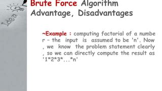 Bruteforce Algorithm PPTX Programming Languages Computing