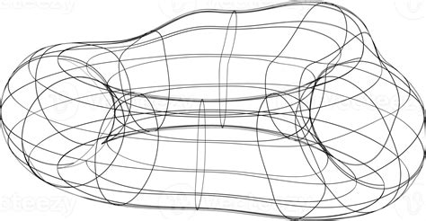 Abstract 3d Thin Line Wireframe For Futuristic Design Element 11028567 Png