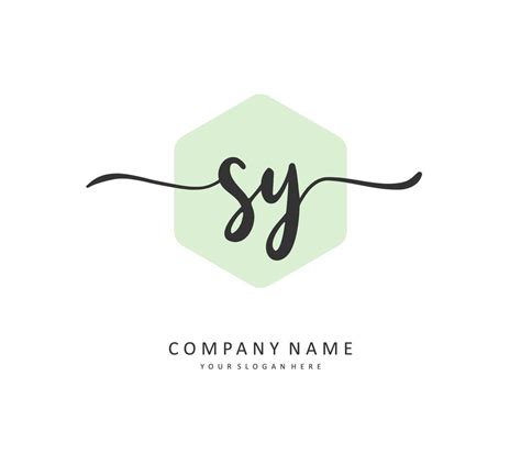 Sy Initial Letter Handwriting And Signature Logo A Concept Handwriting