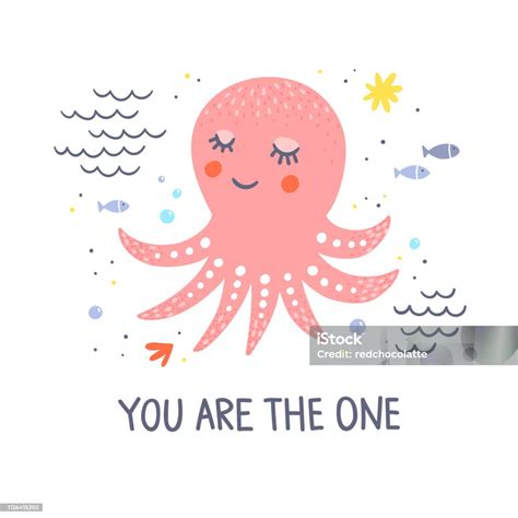 흰색 바탕에 글자를 작성 하는 손으로 낙 지 벡터 카드 재미 있는 수 중 바다 생물 그림 관광에 대한 스톡 벡터 아트 및 기타 이미지 관광 귀여운 낙서 드로잉