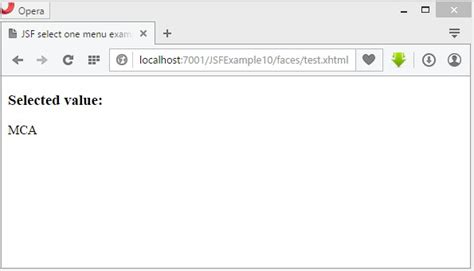 Jsf Selectonemenu Html Tag W3schools
