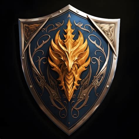 Premium Ai Image Dragon Shield