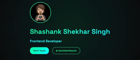 Webdevelopment Reactjs Frontend Portfolio Javascript Typescript Shashank Shekhar Singh