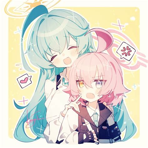 Hoshino Hoshino And Yume Blue Archive Drawn By Kasuga Haruhi Danbooru