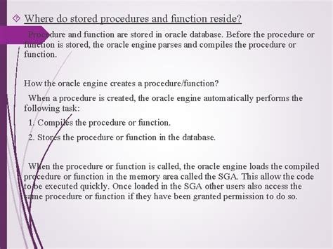 Unit5 Stored Procedures Functions What Are Procedures And