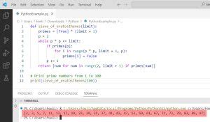 Python Program To Print Prime Numbers From To