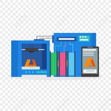3d 인쇄 기술 프린터 스마트 폰 그림 종이 일러스트개념전송 Png 일러스트 무료 다운로드 Lovepik