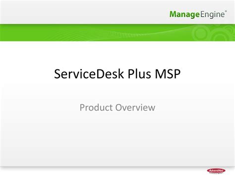 Ppt Servicedesk Plus Msp Powerpoint Presentation Free Download Id