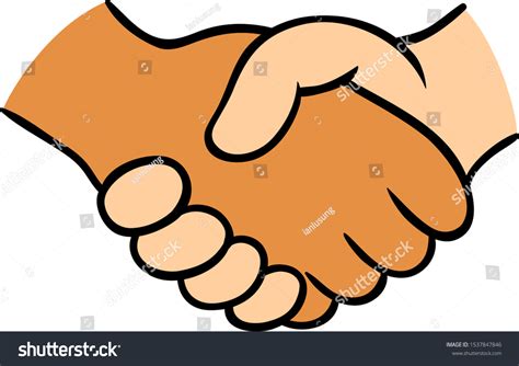 Hand Shaking Cartoon
