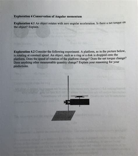 Solved Exploration Conservation Of Angular Momentum Chegg