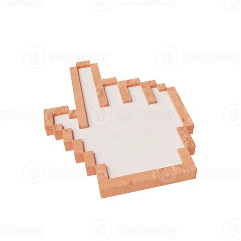 D Hand Pointer Cursor PNG