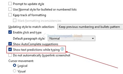 How To Enable Or Disable Text Predictions While Typing In Word