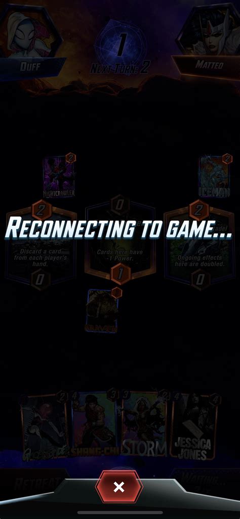 stuck in a reconnecting loop r marvelsnap