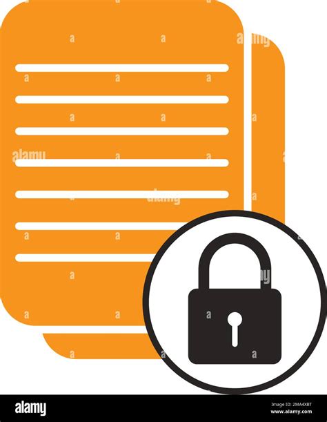 Locked File Icon Vector Illustration Symbol Design Stock Vector Image