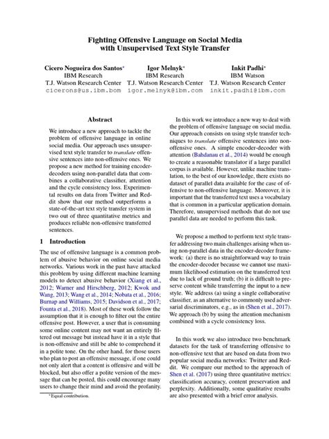 Fighting Offensive Language On Social Media With Unsupervised Text