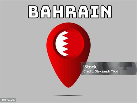 지리적 위치 Geotsag 핀 요소와 기호 와 바레인 국기 지도 장소 배치에 적합합니다 원래 색상과 비율 벡터 일러스트레이션 국가 세트 국가 관광명소에 대한 스톡 벡터 아트