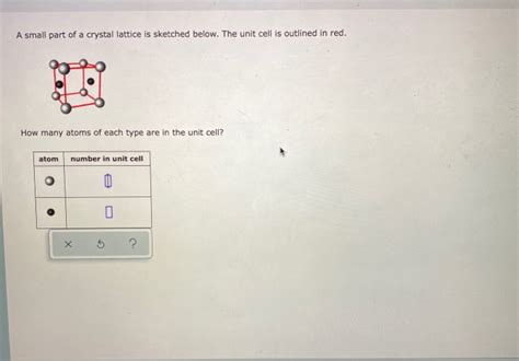 Solved A Small Part Of A Crystal Lattice Is Sketched Below