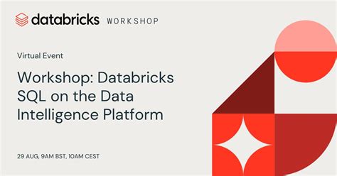 join databricks for a live virtual workshop on august 29 on databricks