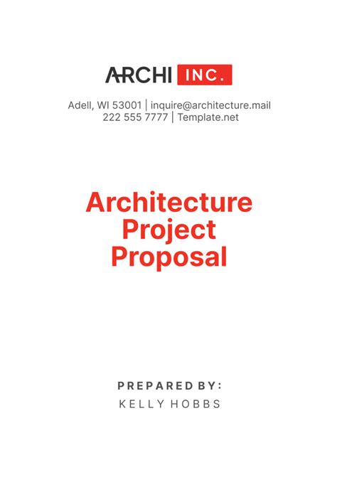 Free Architecture Project Proposal Template To Edit Online