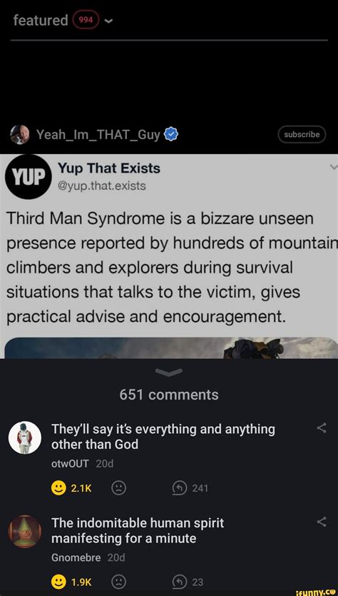 Featured Yeahimthatguy Subscribe Yup That Exists Yup Third Man