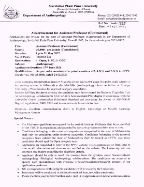 Fillable Online Sppudocs Unipune Ac Savitribai Phule Pune University Department Of Anthropology
