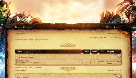 World Of Warcraft Forum Phpbb Template Scriptmafia Org Download